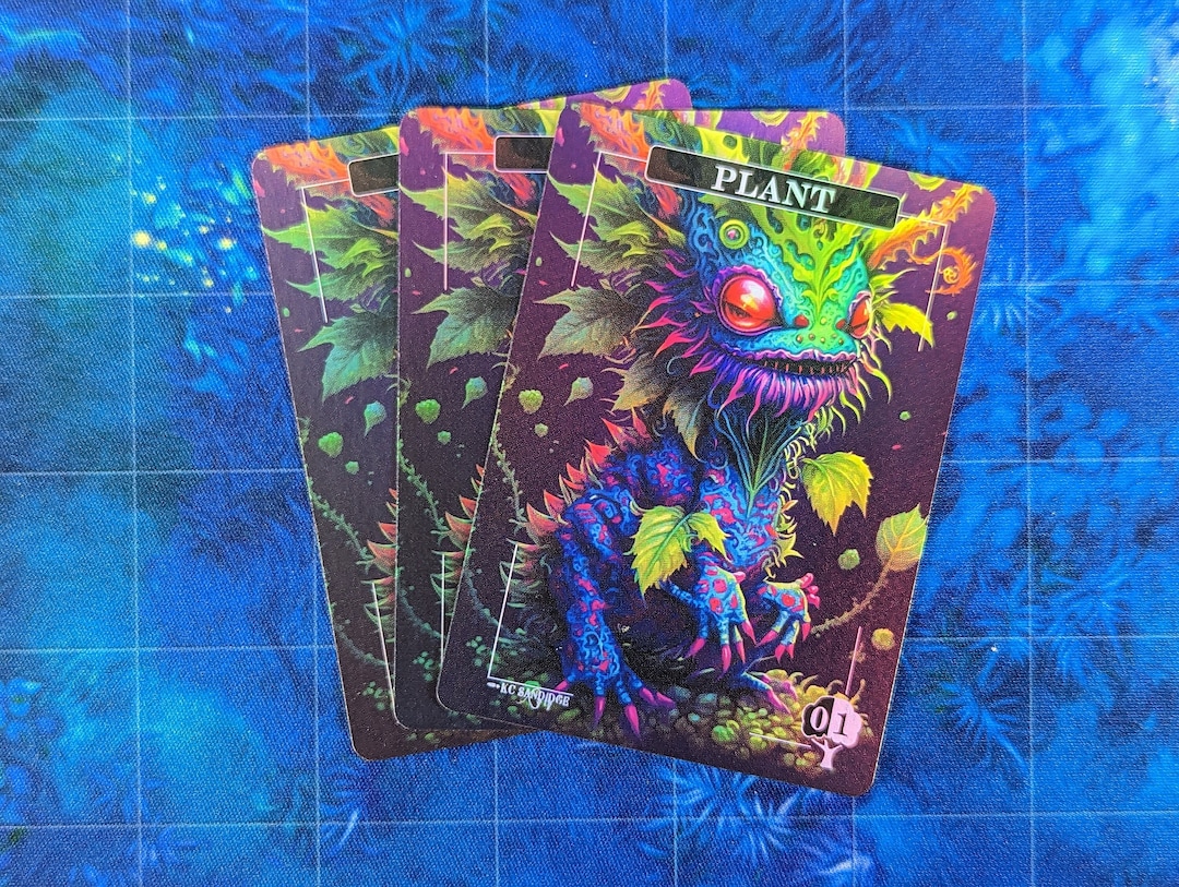 Plant Foil Tokens - Magic Proxies - Full Art Proxy - 3 Card Pack - Etsy
