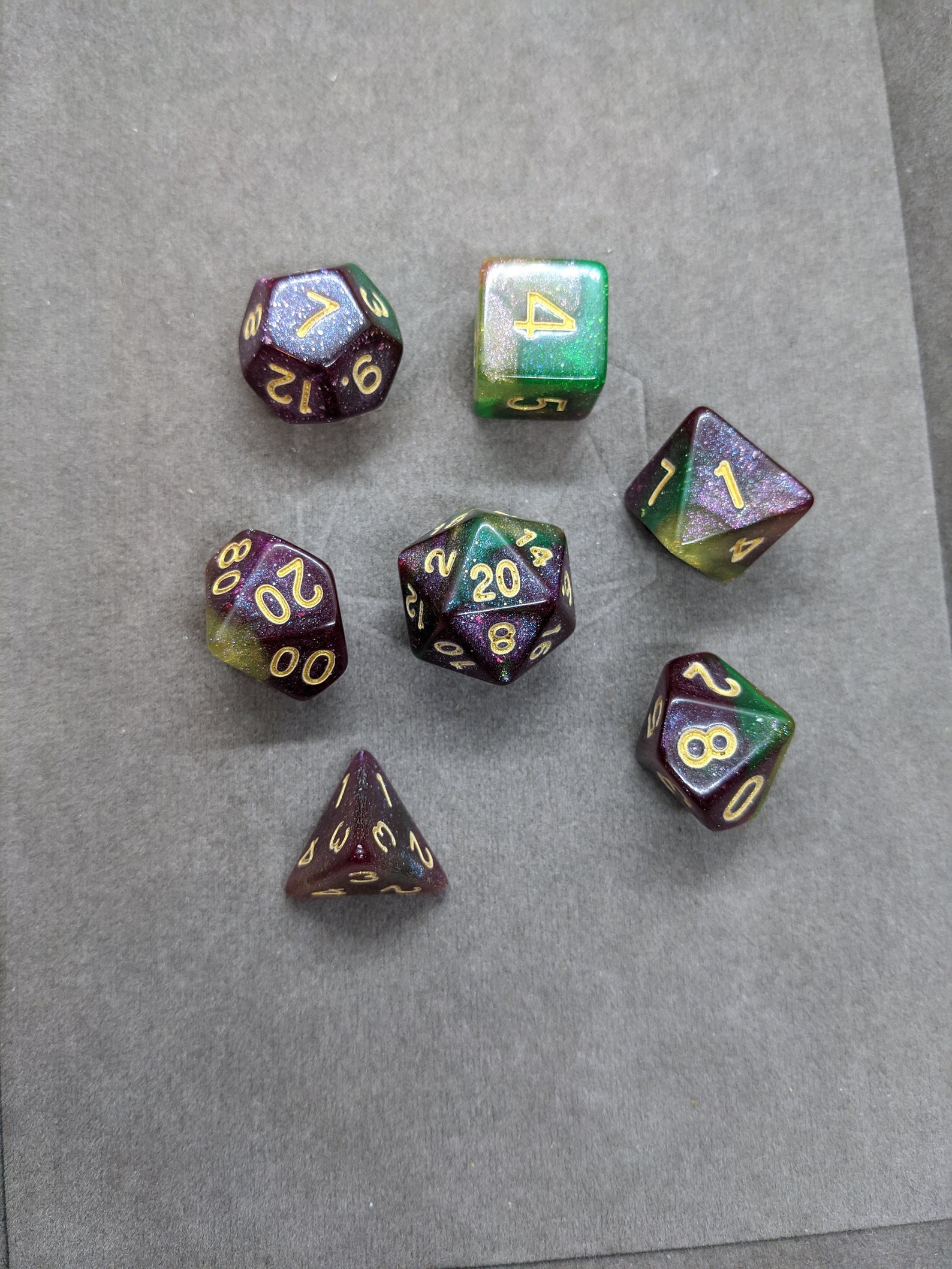 Fox Fur Nebula Galaxy Set Dnd Dice Set Polyhedral Dice Set - Etsy