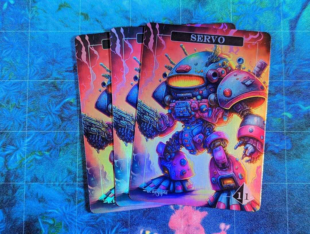 Servo Foil Tokens - Magic Proxies - Full Art Proxy - 3 Card Pack - Etsy