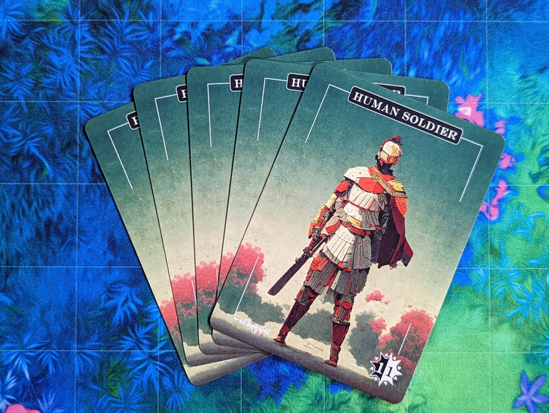 Human Soldier Tokens Magic Proxies Full Art Proxy 5 Card Pack - Etsy