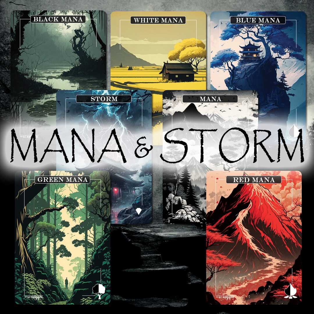Mana and Storm Set - Magic Proxies - Full Art Proxy - Etsy