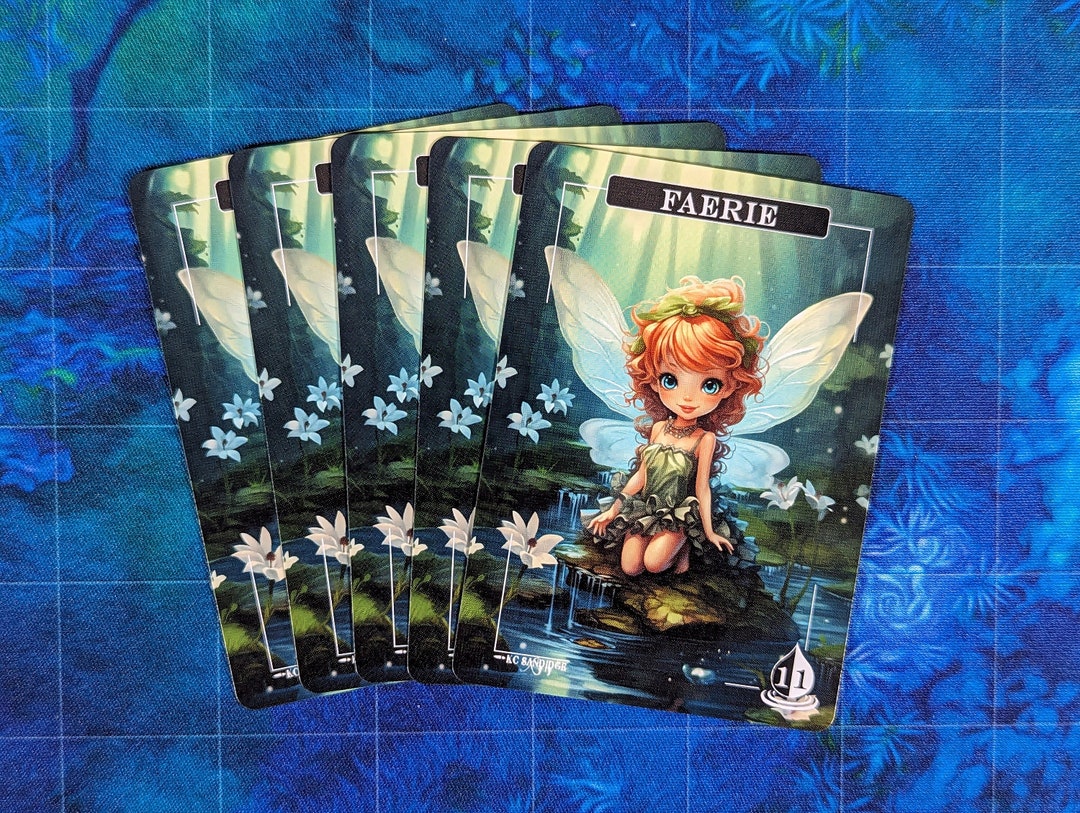 Faerie Tokens - Chibi Magic Proxies - Full Art Proxy - 5 Card Pack - Etsy
