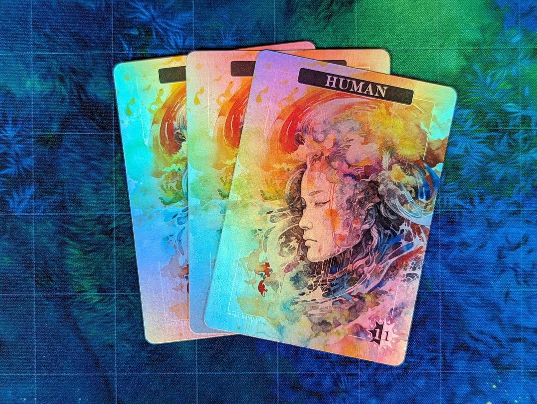 Human Foil Tokens - Magic Proxies - Full Art Proxy - 3 Card Pack - Etsy