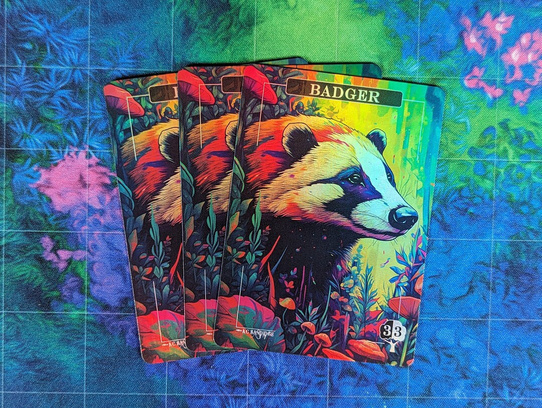 Badger Foil Tokens - Magic Proxies - Full Art Proxy - 3 Card Pack - Etsy