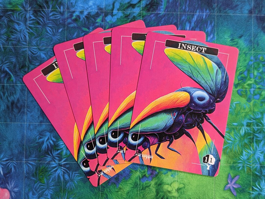 Insect Tokens - 5 Card Pack - Etsy