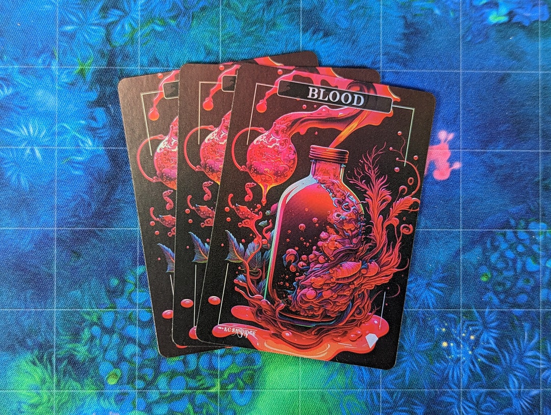 Blood Foil Tokens - Magic Proxies - Full Art Proxy - 3 Card Pack - Etsy