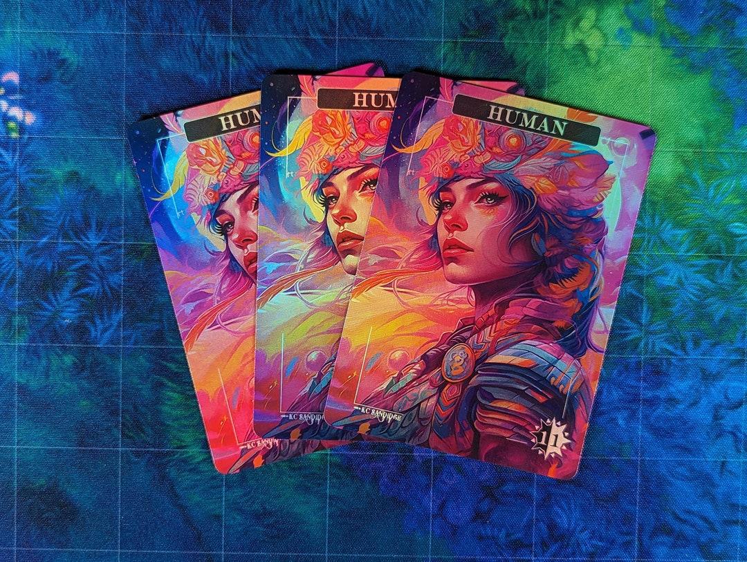 Human Foil Tokens Magic Proxies Full Art Proxy 3 Card Pack - Etsy