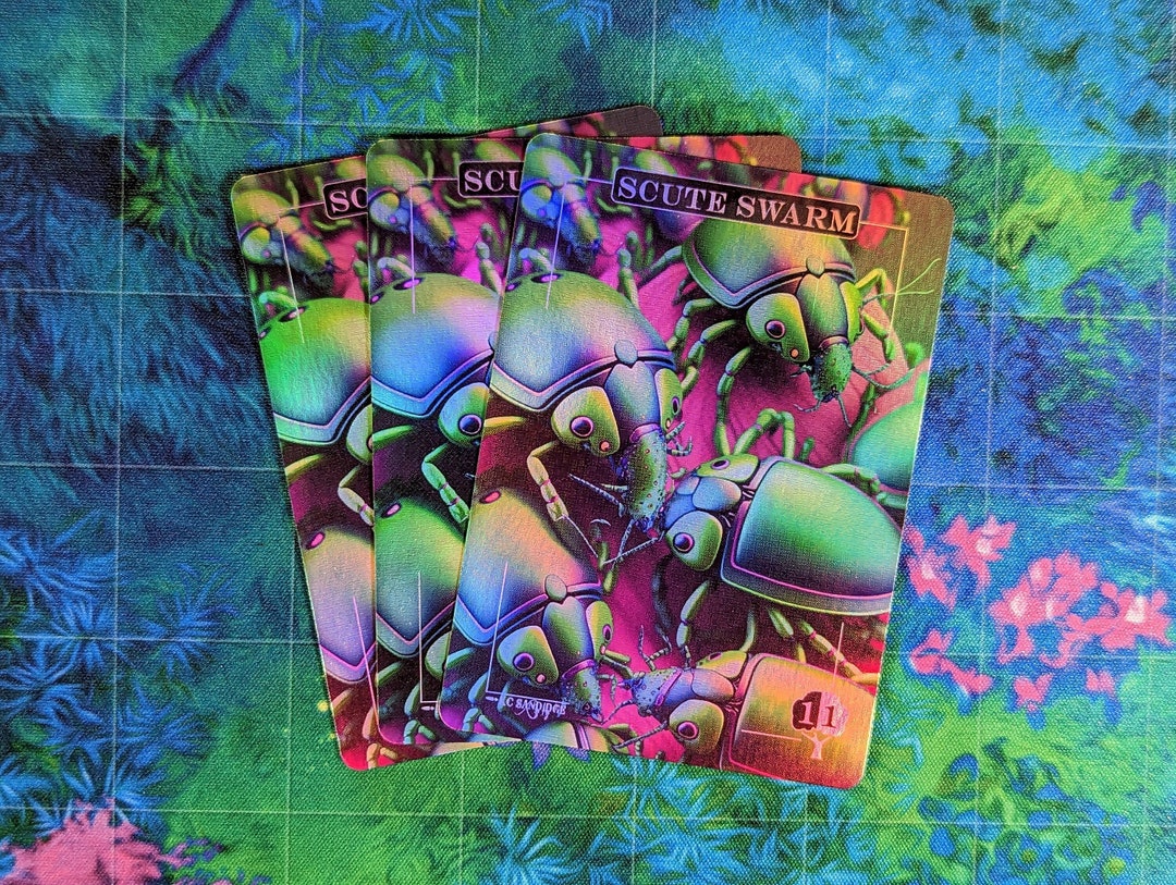 Scute Swarm Foil Tokens - Magic Proxies - Full Art Proxy - 3 Card Pack ...