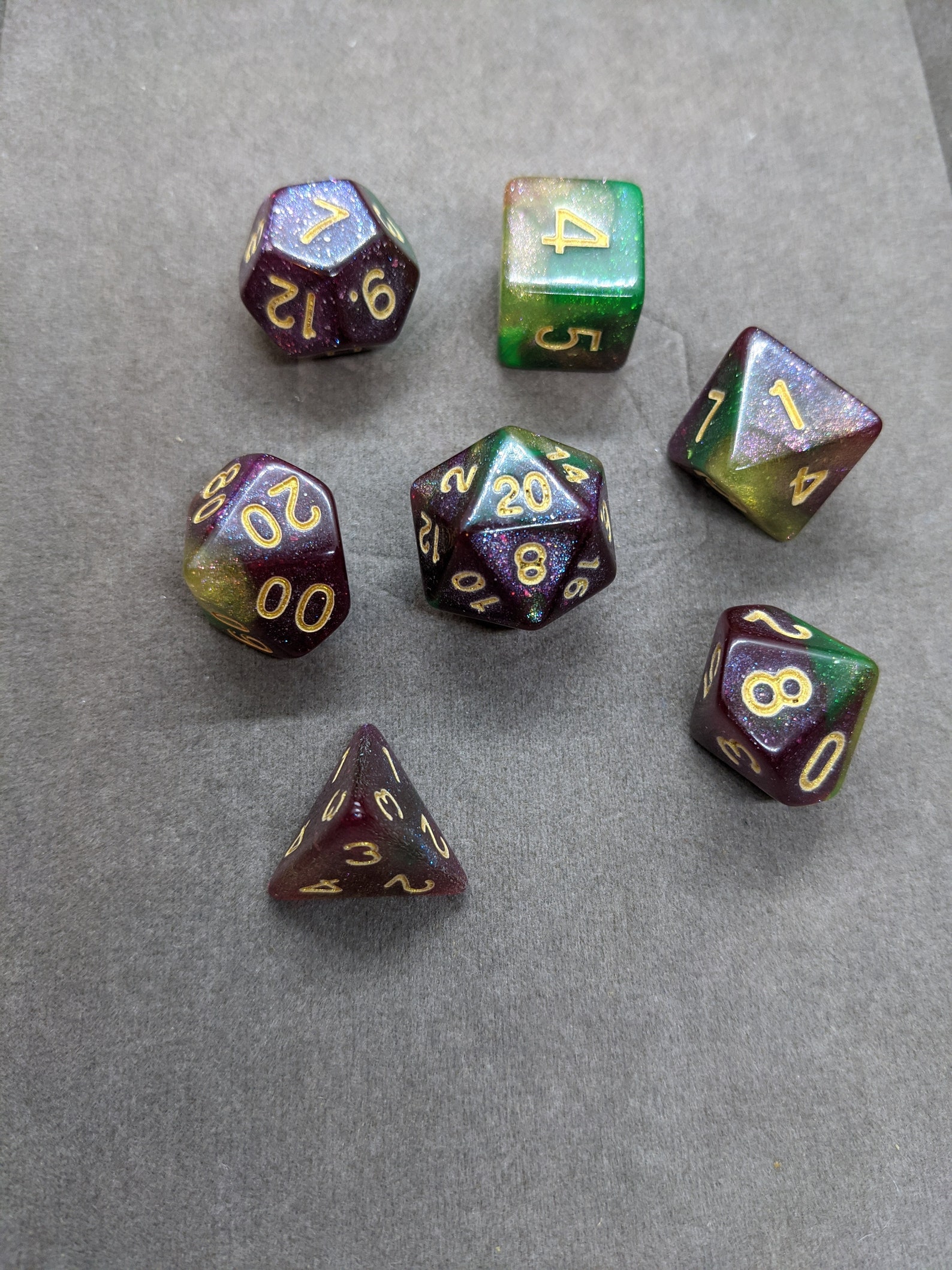 Fox Fur Nebula Galaxy Set - Dnd Dice Set - Polyhedral Dice Set - D&D ...