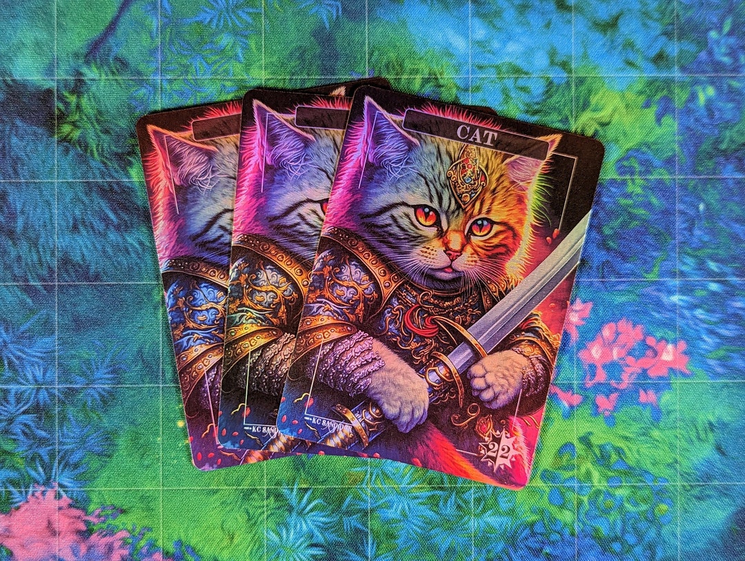 Cat Foil Tokens - 3 Card Pack - Etsy