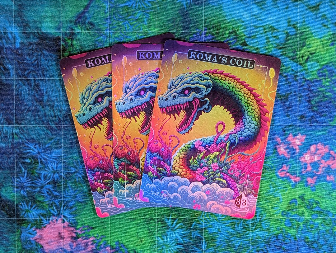 Koma's Coil Foil Tokens - Magic Proxies - Full Art Proxy - 3 Card Pack ...