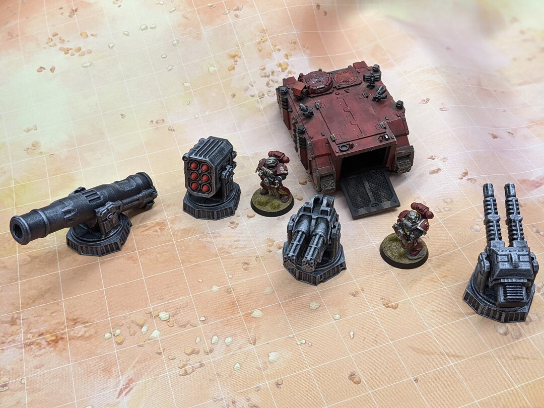 Turrets Capital Ship (tabletop- Futuristic) Terrain4print - 28mm (1/58 ...