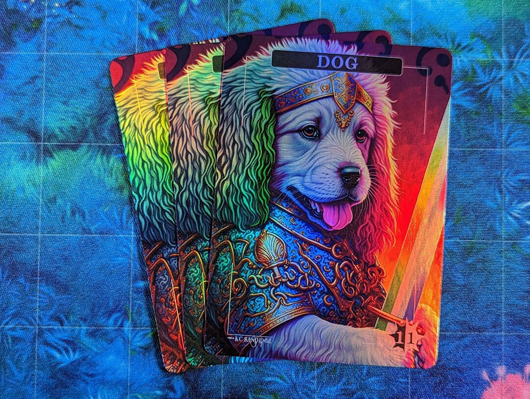Dog Foil Tokens - 3 Card Pack - Etsy