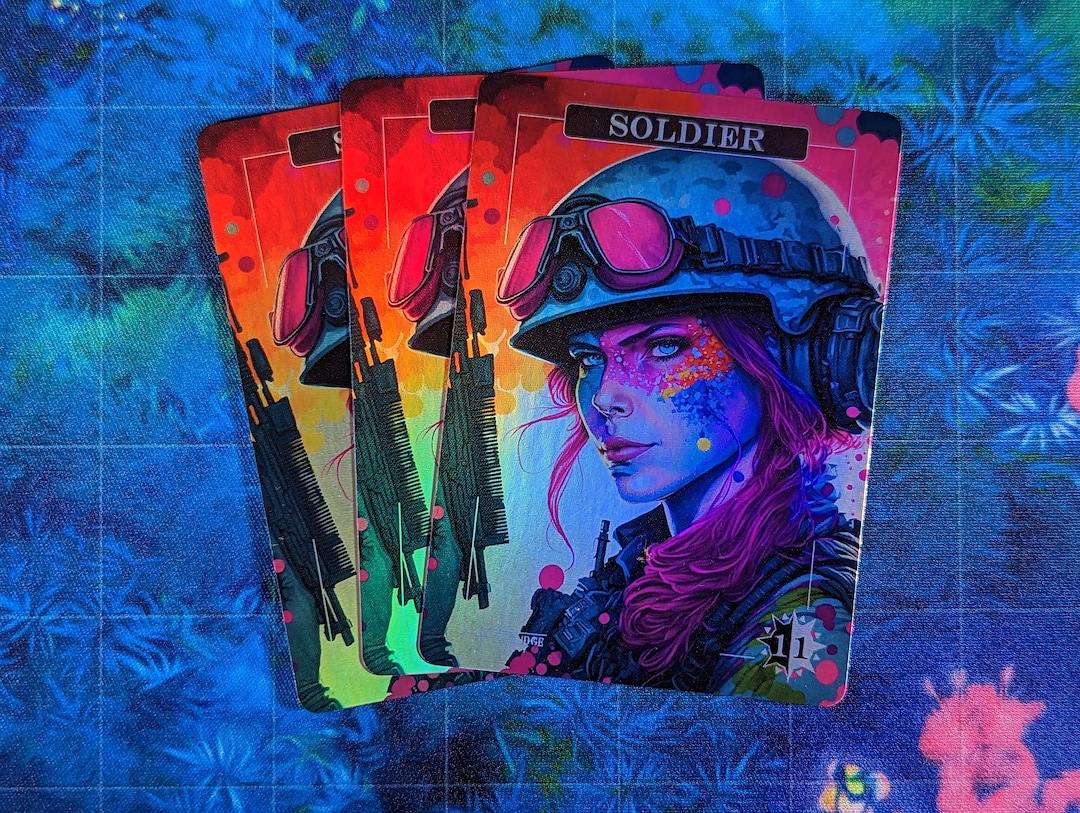 Soldier Foil Tokens - Magic Proxies - Full Art Proxy - 3 Card Pack - Etsy