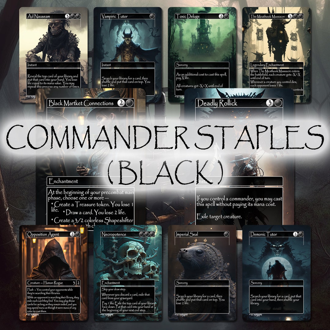 Commander Staples Black - Foil/holographic (1 of Each, 10 Total ...