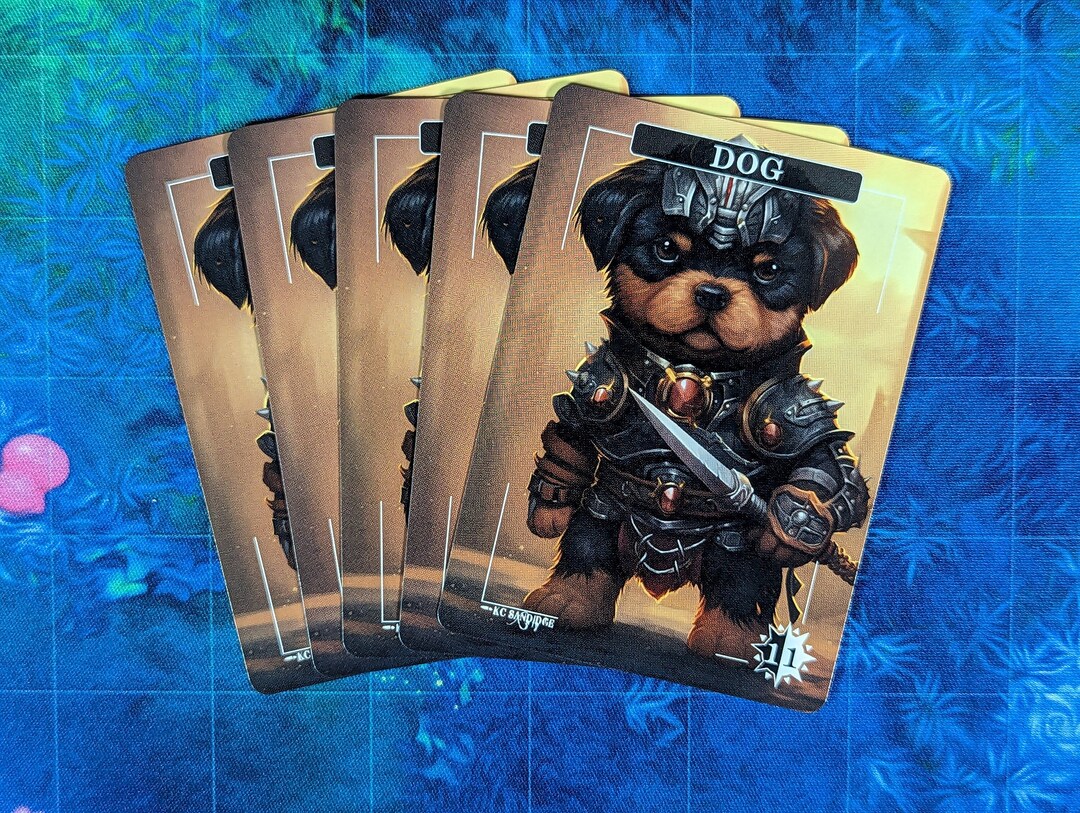 Dog Tokens Chibi Magic Proxies Full Art Proxy 5 Card - Etsy