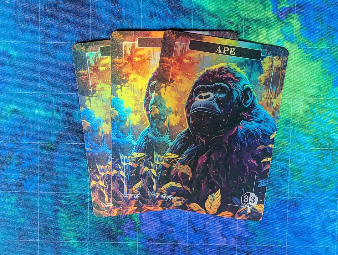 Ape Foil Tokens - Magic Proxies - Full Art Proxy - 3 Card Pack - Etsy