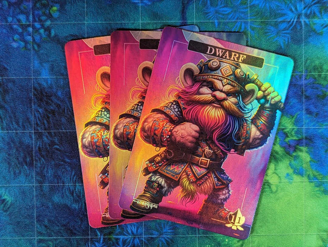 Dwarf Foil Tokens - 3 Card Pack - Etsy