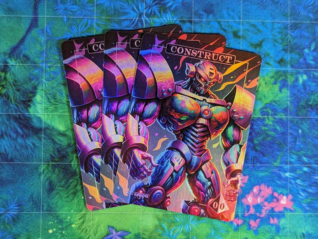 Construct Foil Tokens - Magic Proxies - Full Art Proxy - 3 Card Pack - Etsy