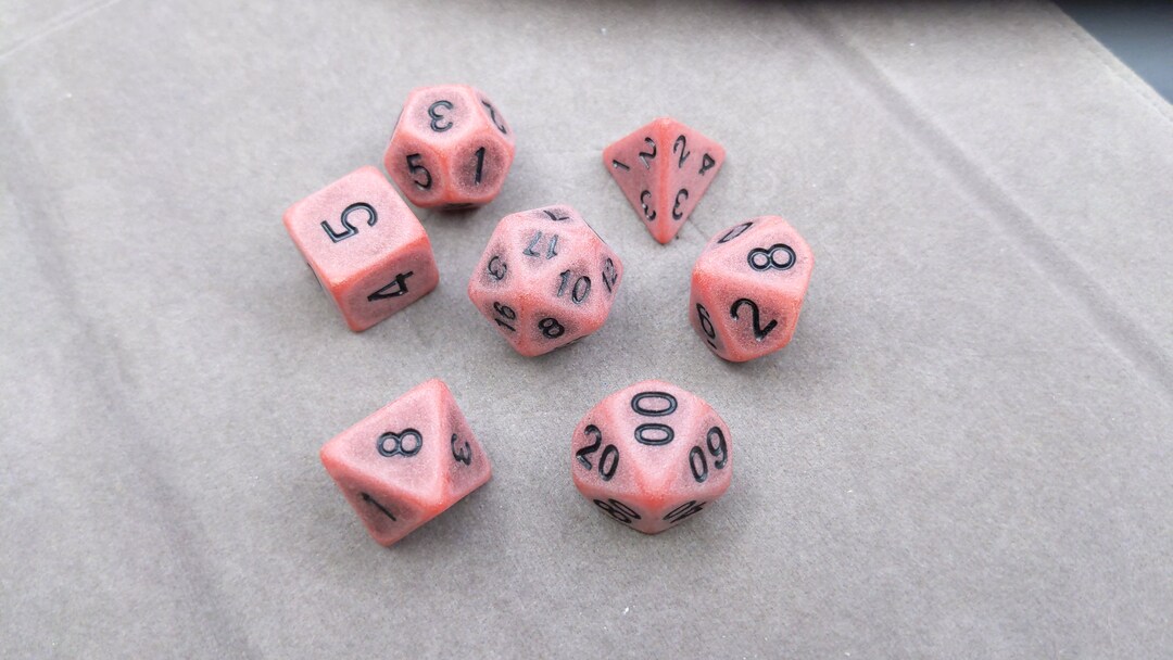 Red Bones - Dnd Dice Set - Polyhedral Dice Set - D&D Dice - TTRPG Dice ...
