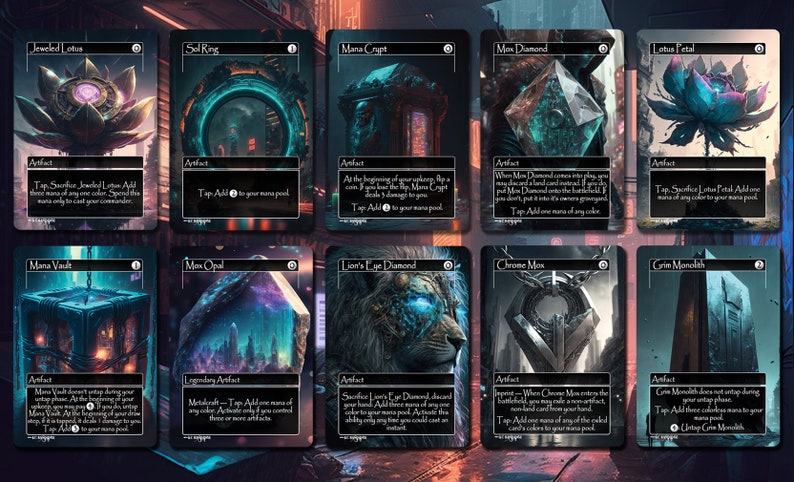 Foil/holographic Mana Rock Artifacts 1 of Each 10 Total - Etsy
