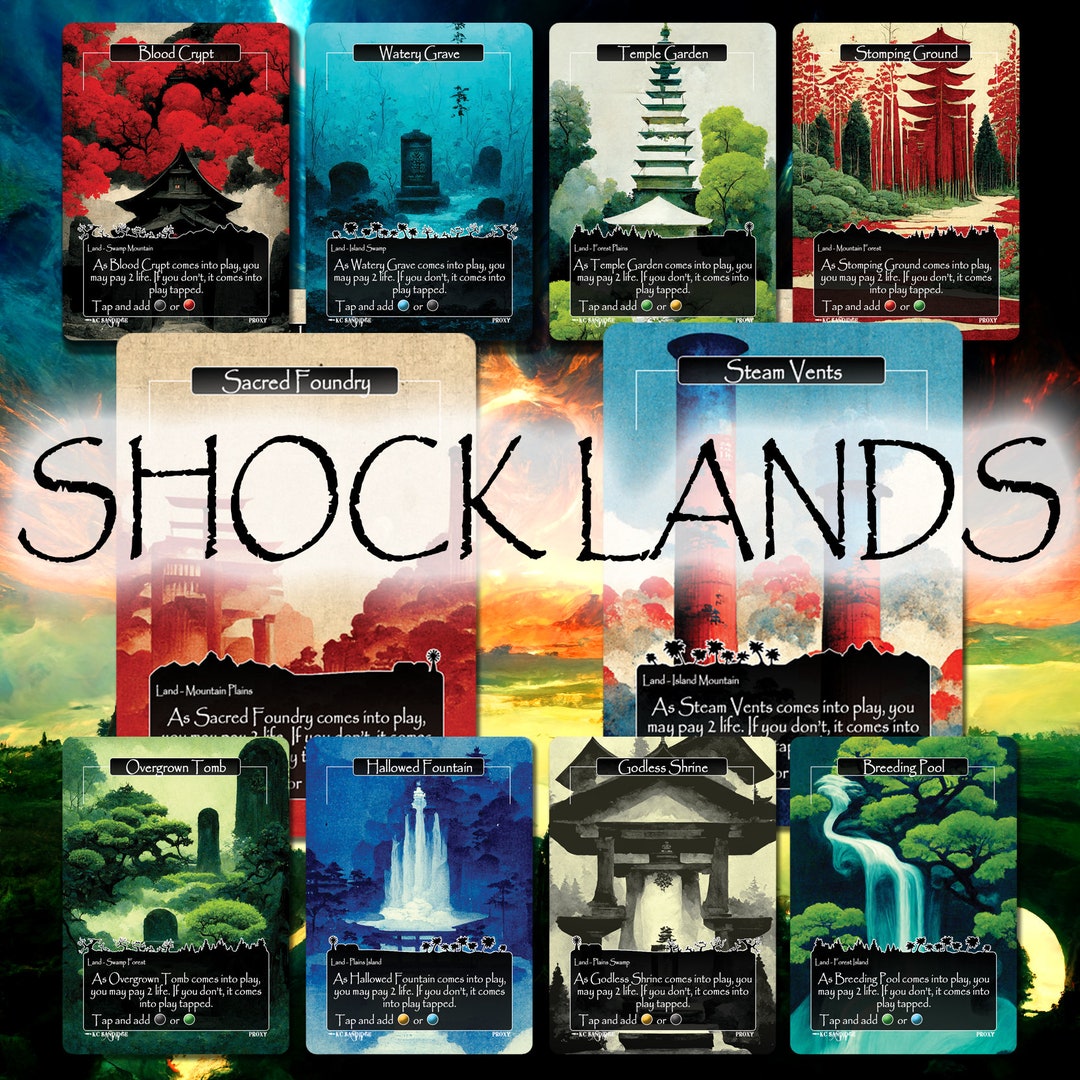 Shock Lands (10 Card Pack) - Magic Proxies - Full Art Proxies - Etsy