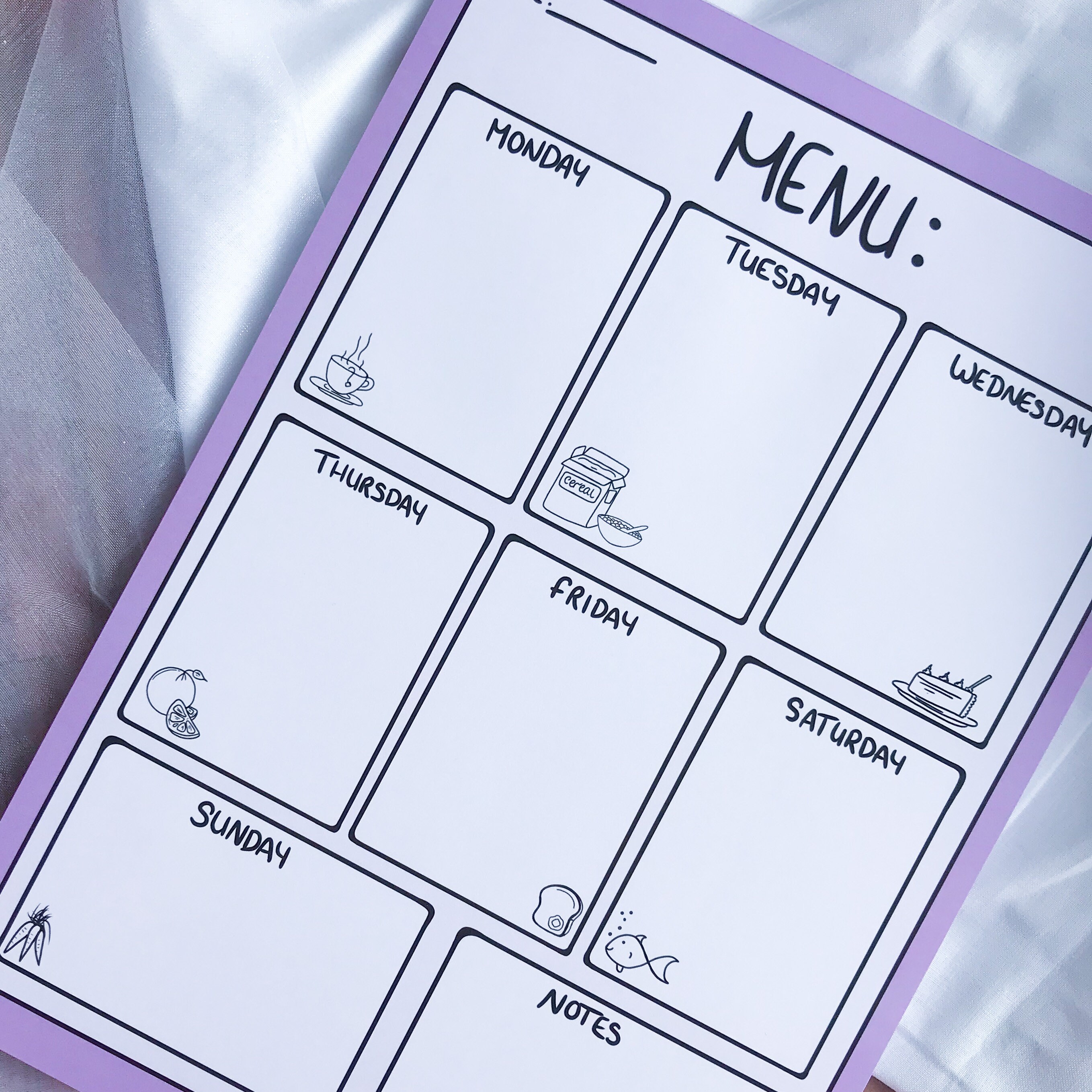 Menu Planner Notepad, Notepad, Planner Pad, Home Menu Planner, Food ...