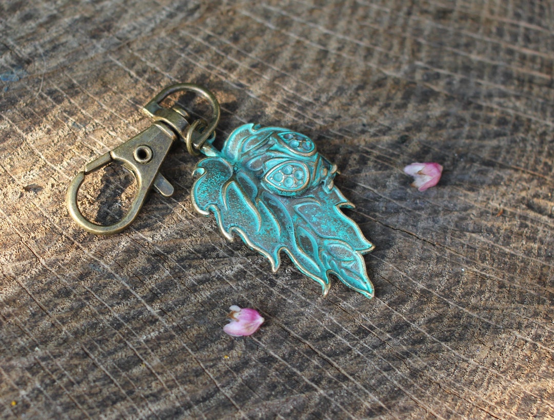 Leaf Keyring Green Verdigris Bronze Nature Country Trees Outdoor ...