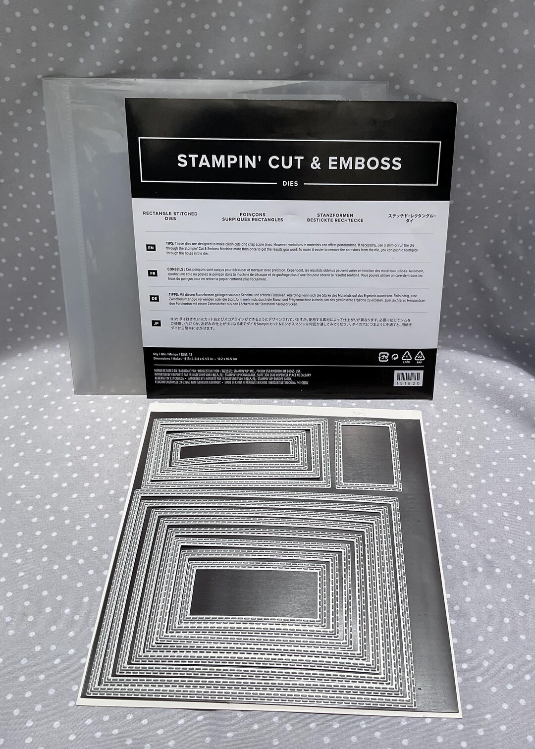 Retired Stampin Up! Rectangle Stitched Dies, Set of 13 Framelits - Etsy