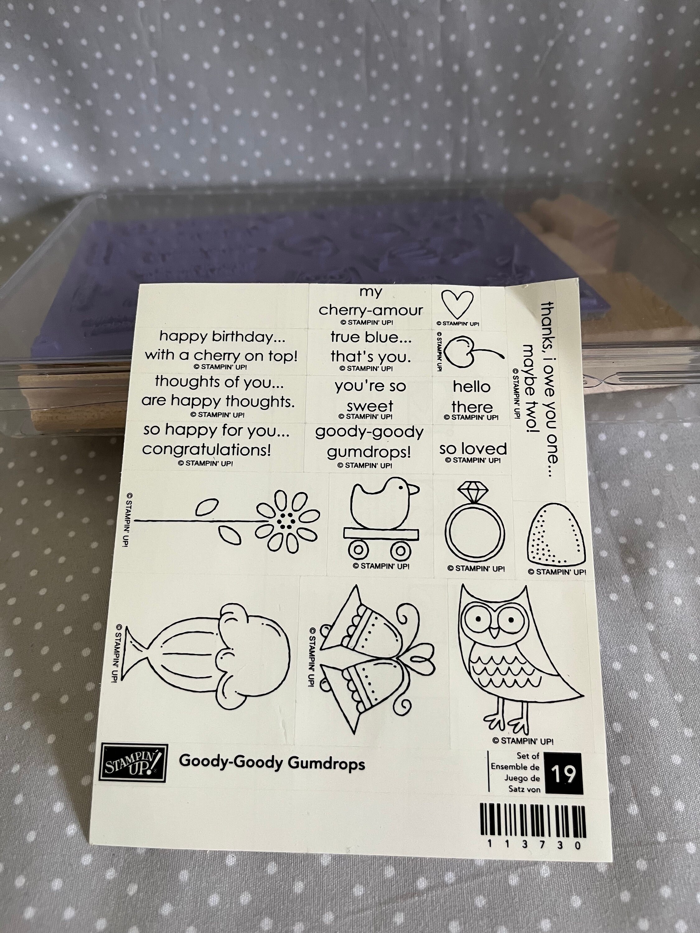 Brand New-retired Stampin Up Stamp Set Goody-goody Gumdrop - Etsy