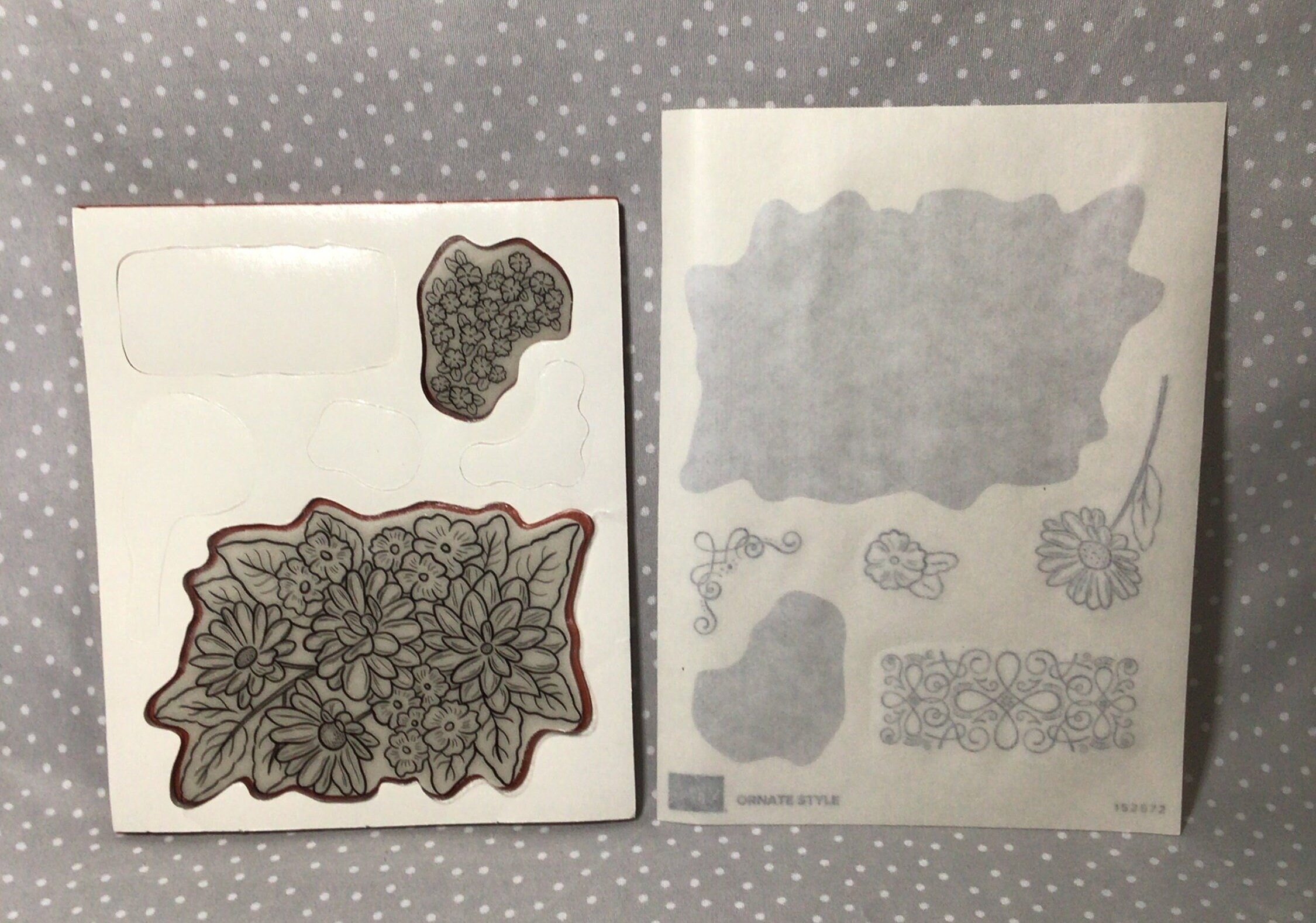 Retired Stampin Up Ornate Style Cling Stamp Set & Ornate Borders Dies ...