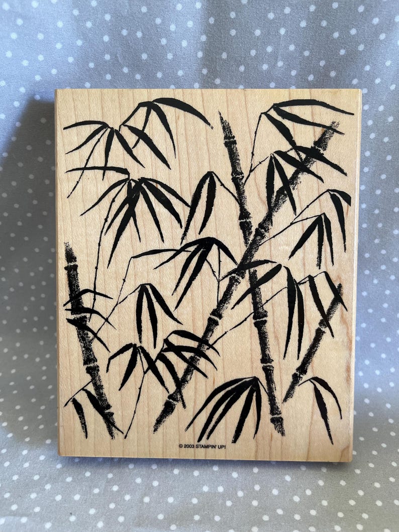 Retired Stampin Up! Bamboo Background Wood Mounted Stamp - Etsy