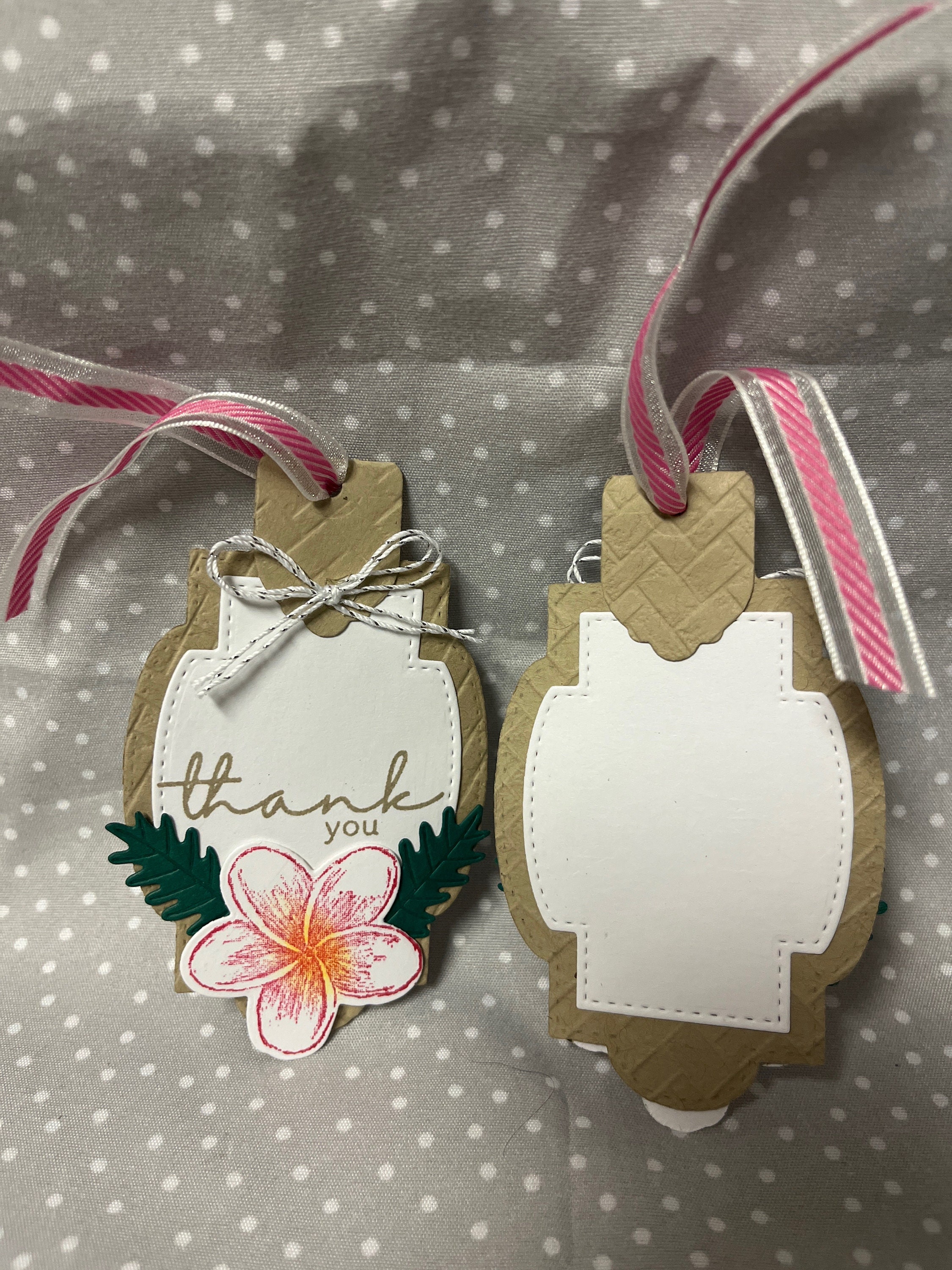 Stampin Up Cute Plumeria Flower Tag Pack of 5 Thank You Tag - Etsy