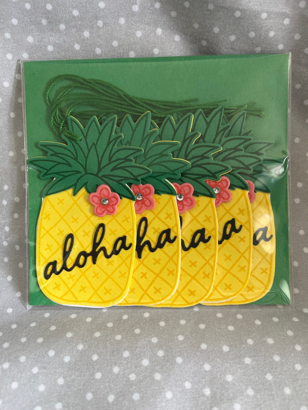Personal Gift Tags, Handmade Gift Tag's, Cute Aloha Pineapple Tag, Pack ...