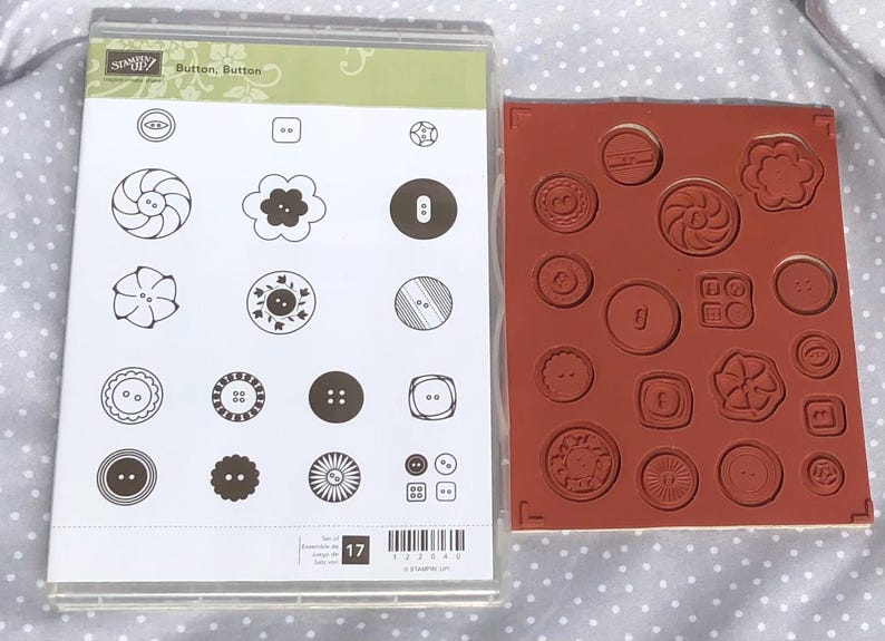 Retired Stampin Up! Button, Button Stamp Set of 17 - Etsy