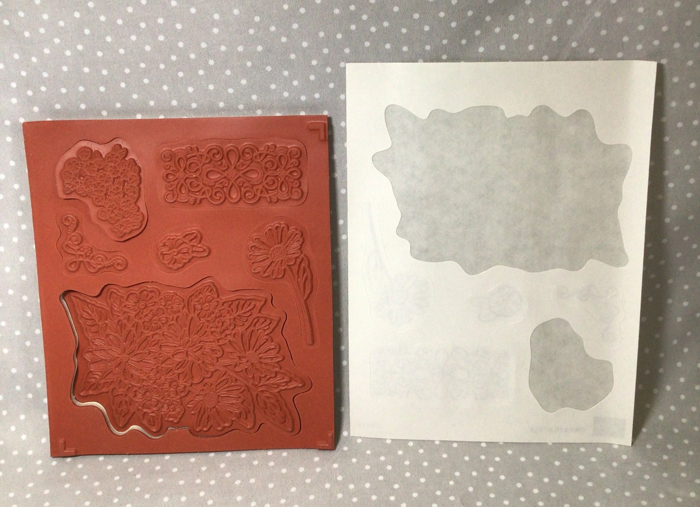 Retired Stampin Up Ornate Style Cling Stamp Set & Ornate Borders Dies ...
