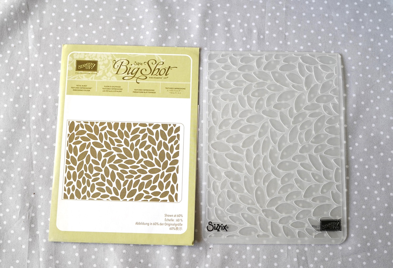 Retired Stampin up Embossing Folder Hexagon/petal Burst/wildflower ...