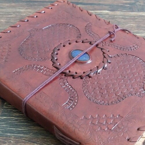 Medieval Leather Tree Journal Hand-carved Refillable Leather - Etsy