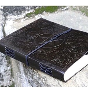 Handmade Blank Leather Journal Embossed PENTACLE - Etsy Canada