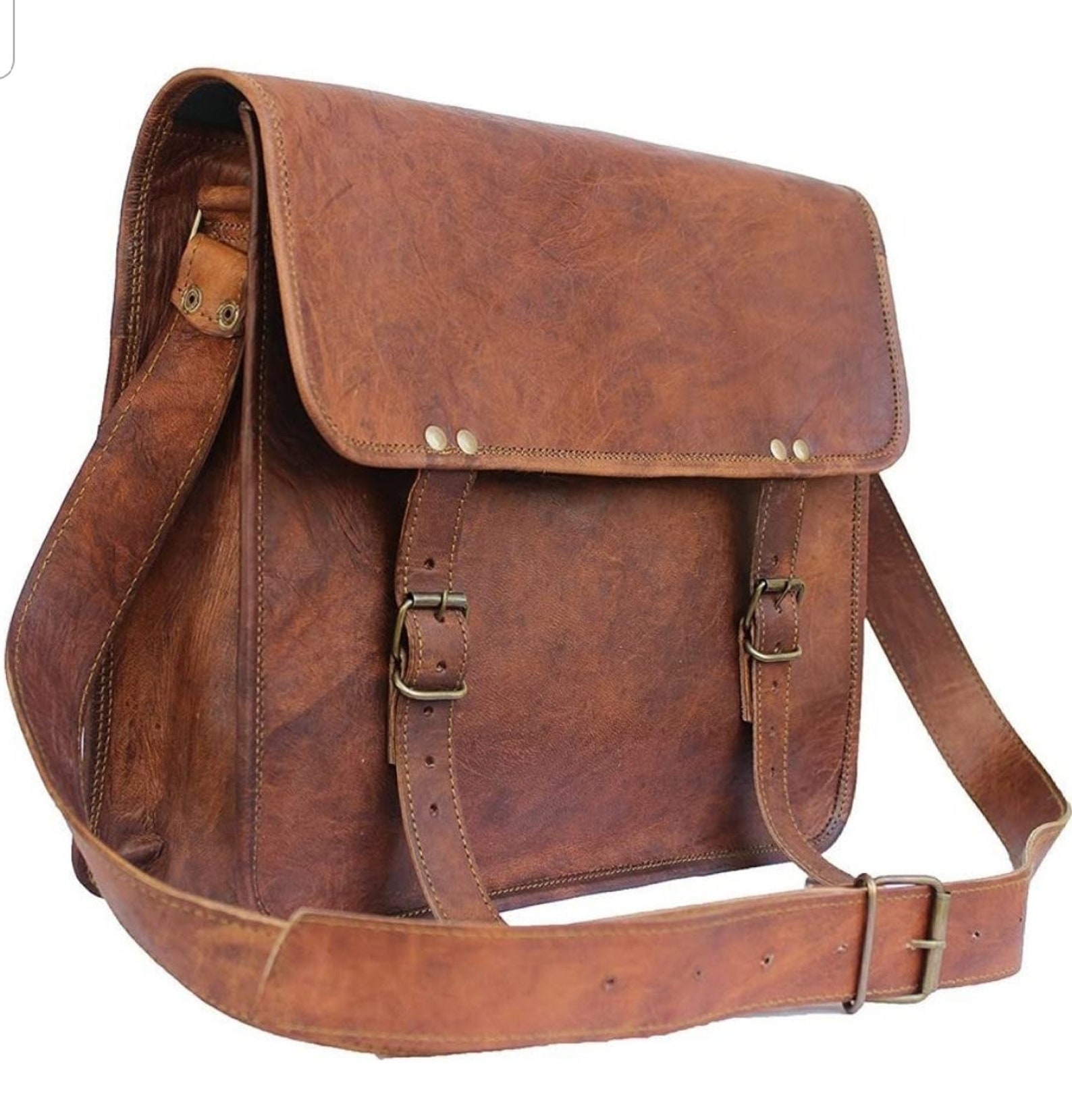 Laptop Bags for Men 18 Inch Leather Messenger Bags for Men | Etsy