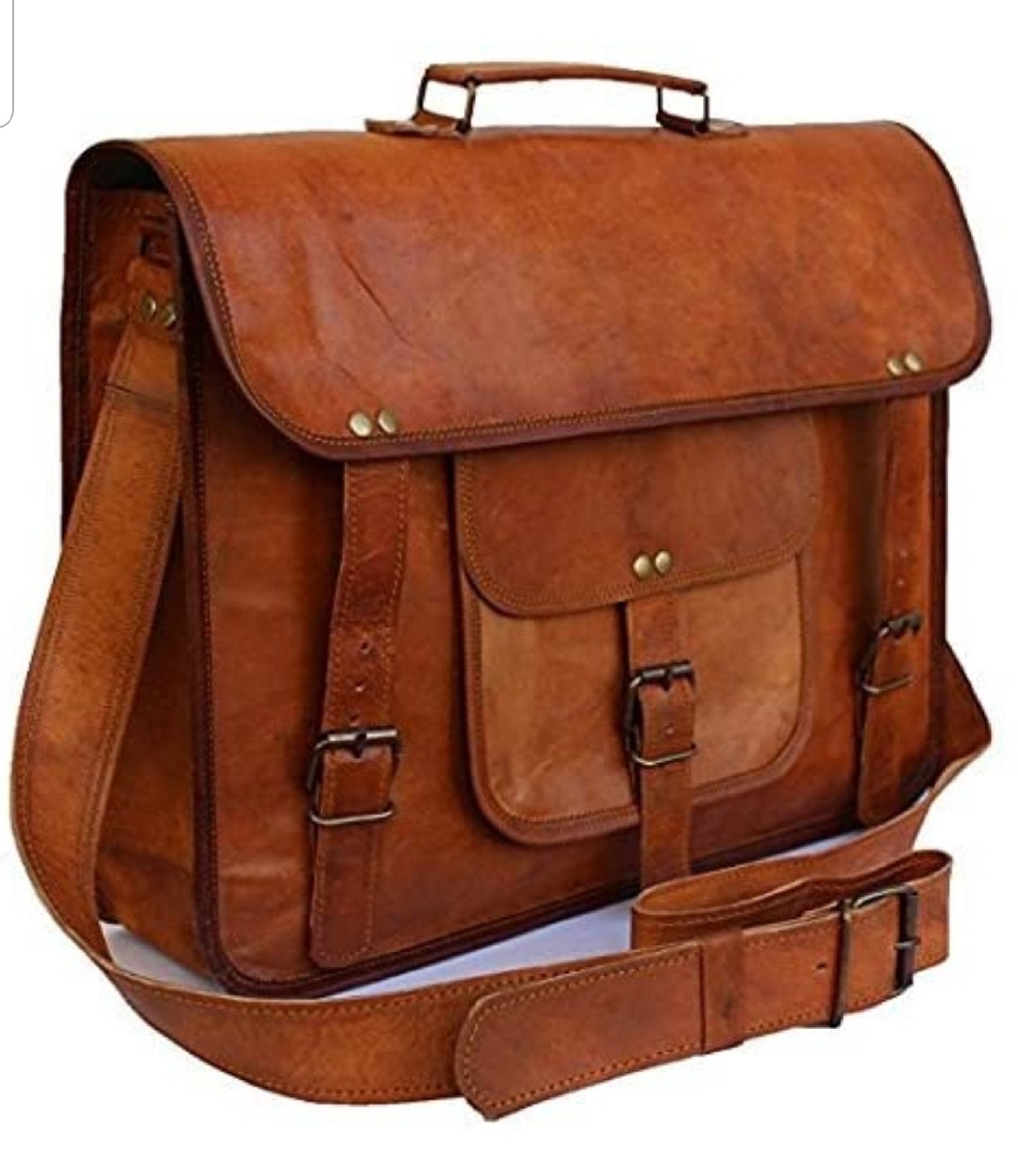 Laptop Bags for Men 18 Inch Leather Messenger Bags for Men | Etsy