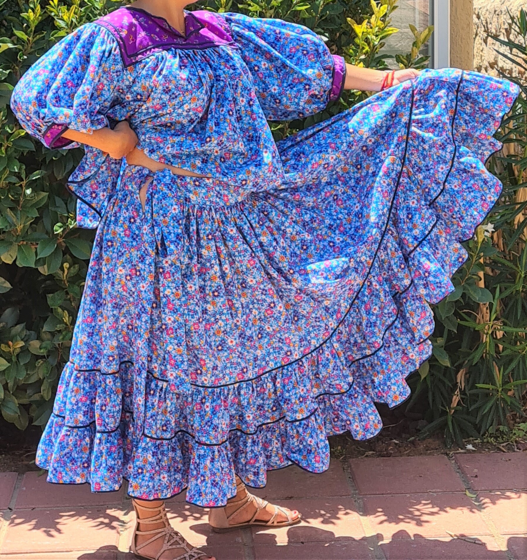 Traje tipico Raramuri by KUSA Vestido Tarahumara Hecha a | Etsy
