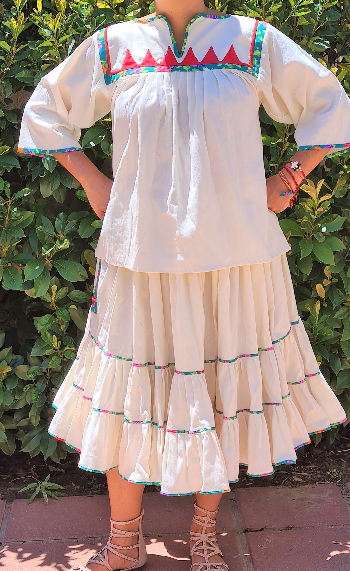 Traje tipico Raramuri by KUSA Vestido Tarahumara Hecha a | Etsy