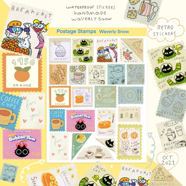 Stamp Stickers - Etsy