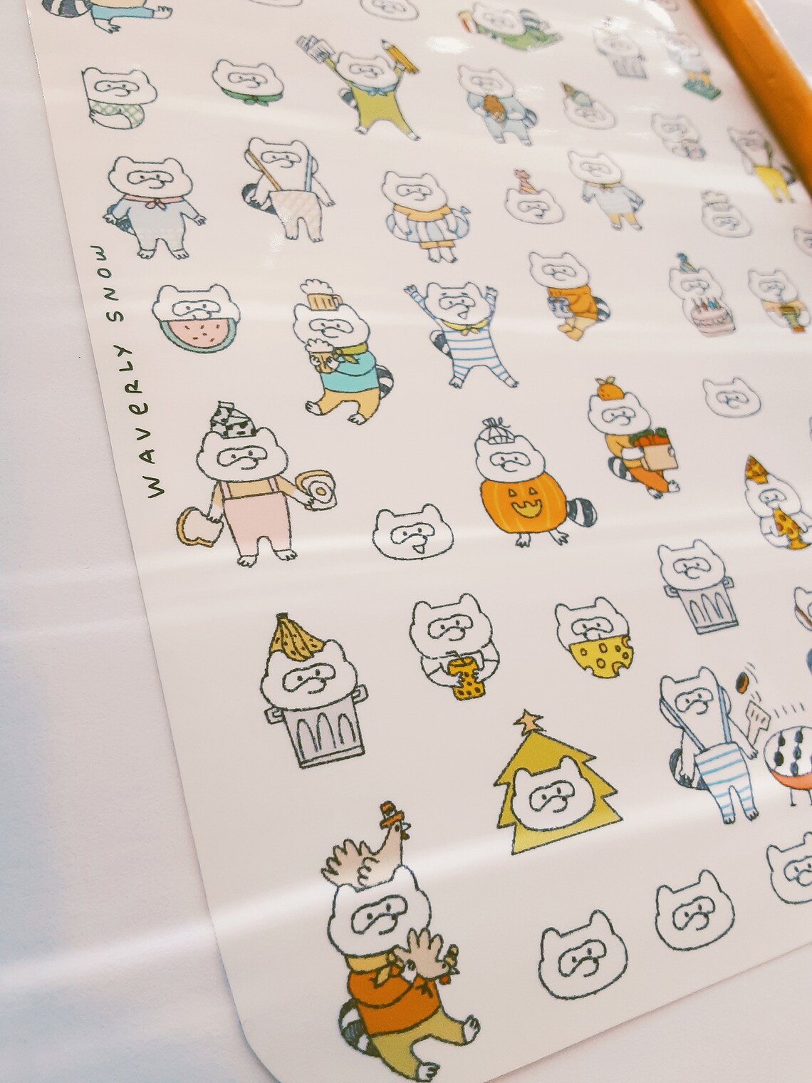 Stickers Oreo the Racoon Ver 2. Handmade Raccoon Sticker - Etsy