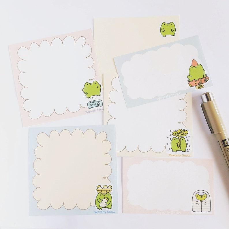 Cute Frog Memo Pad, Handmade Mini To-do List - Etsy