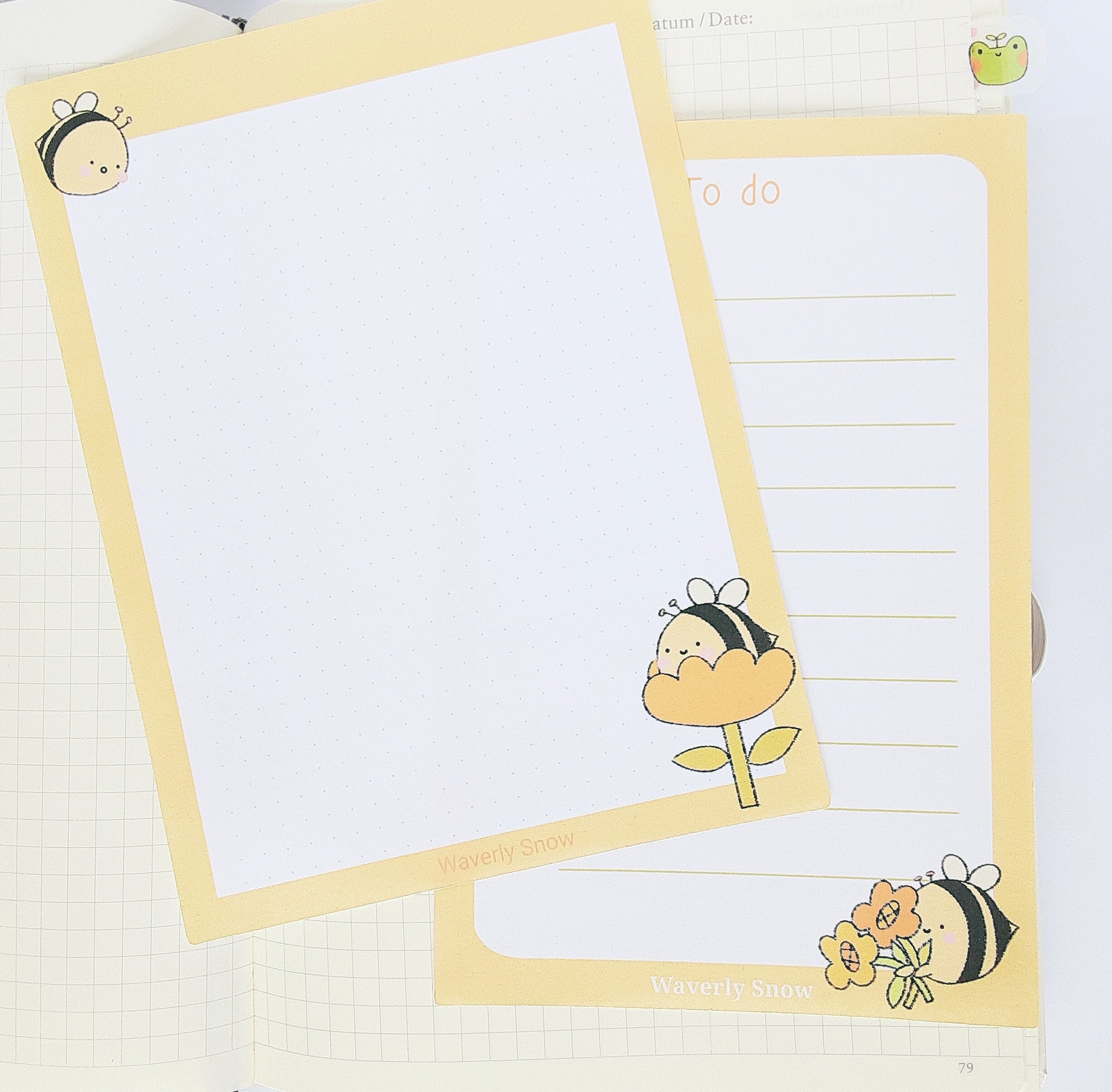 Cute Bee Dotted/ Ruled Notepads. Cute School Supplies. to Do - Etsy
