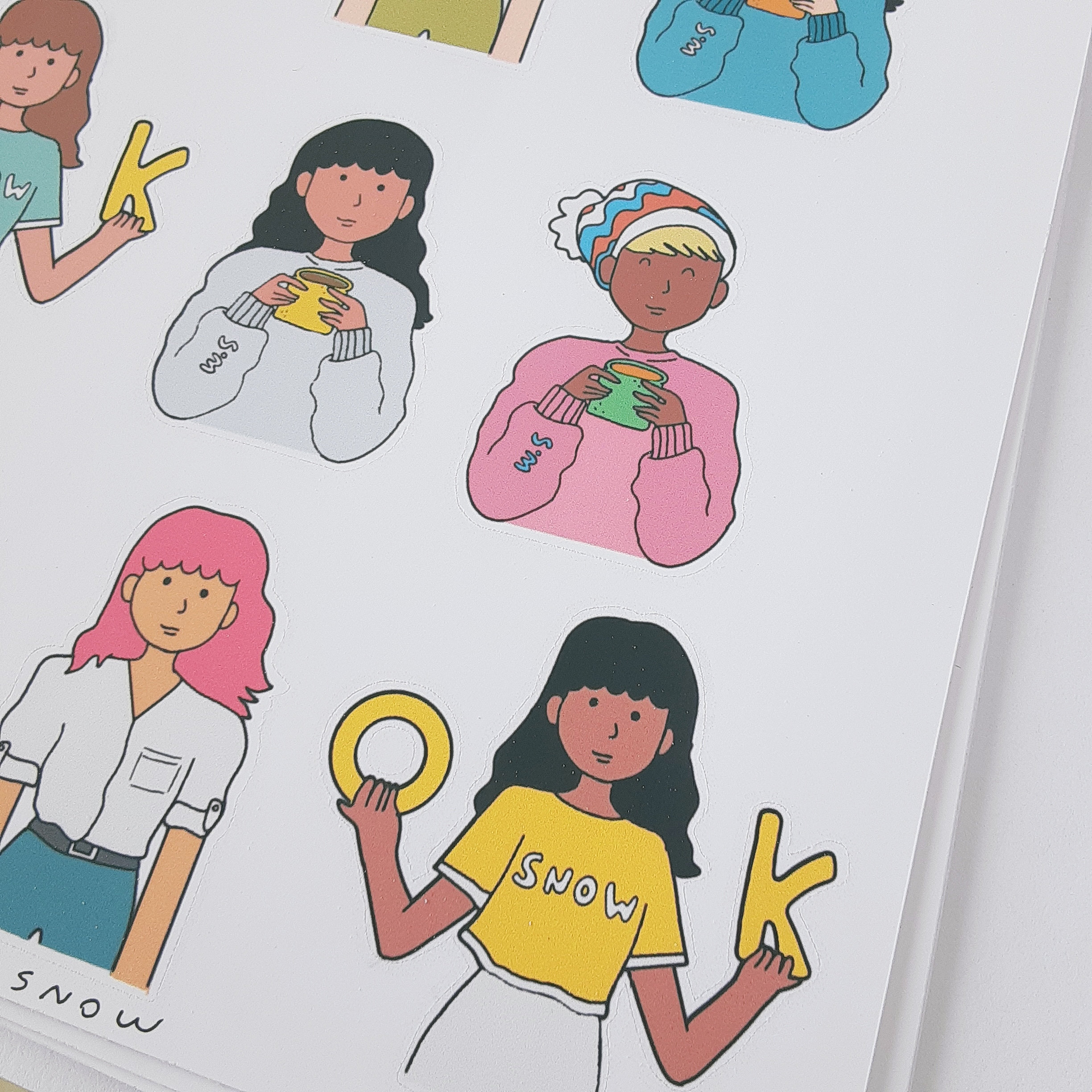 Girls Sticker Sheet. Cute Stickers.. Bullet Journal Stickers. - Etsy