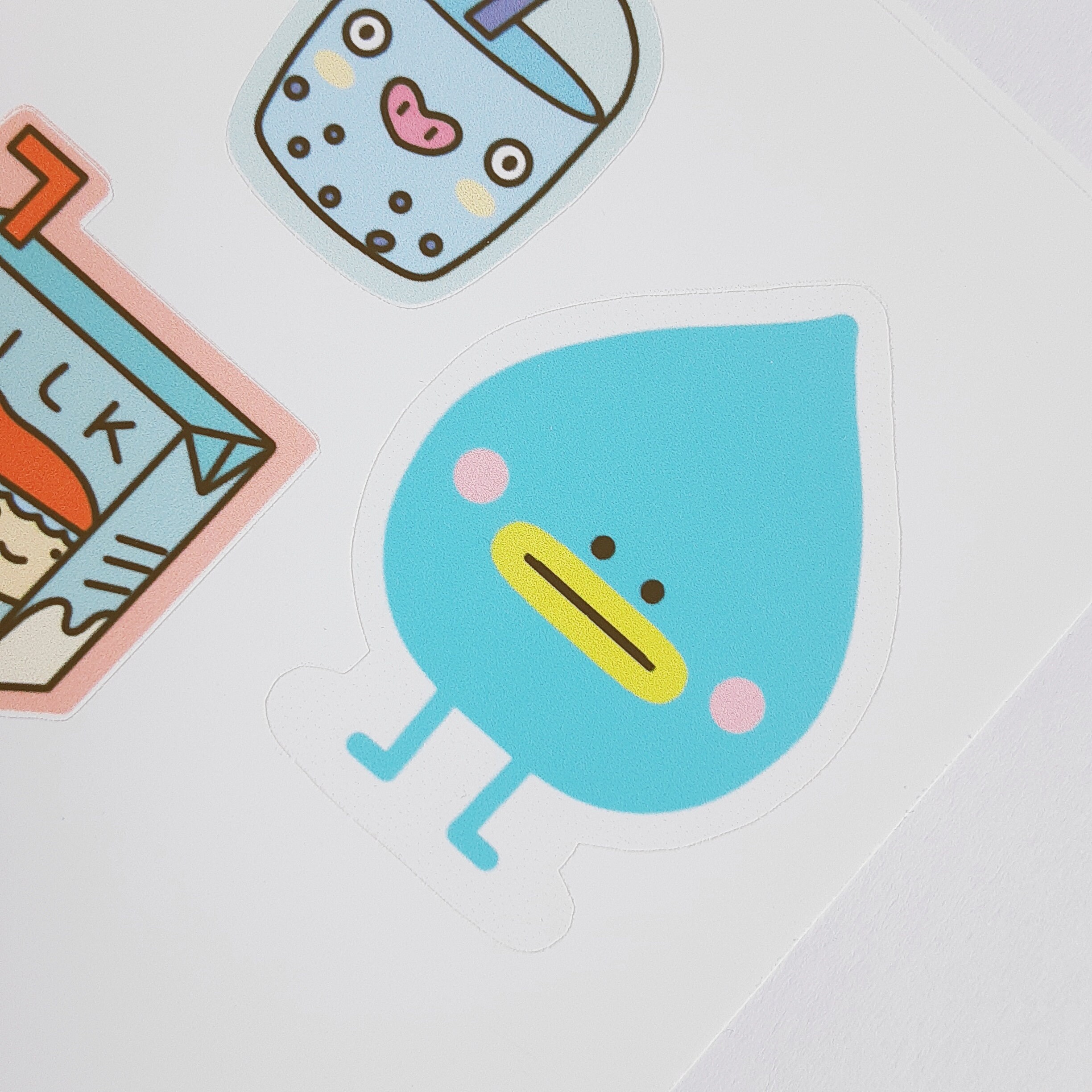 Water Drop Sticker. Cute Doodle Transparent / Matte White Sticker. - Etsy