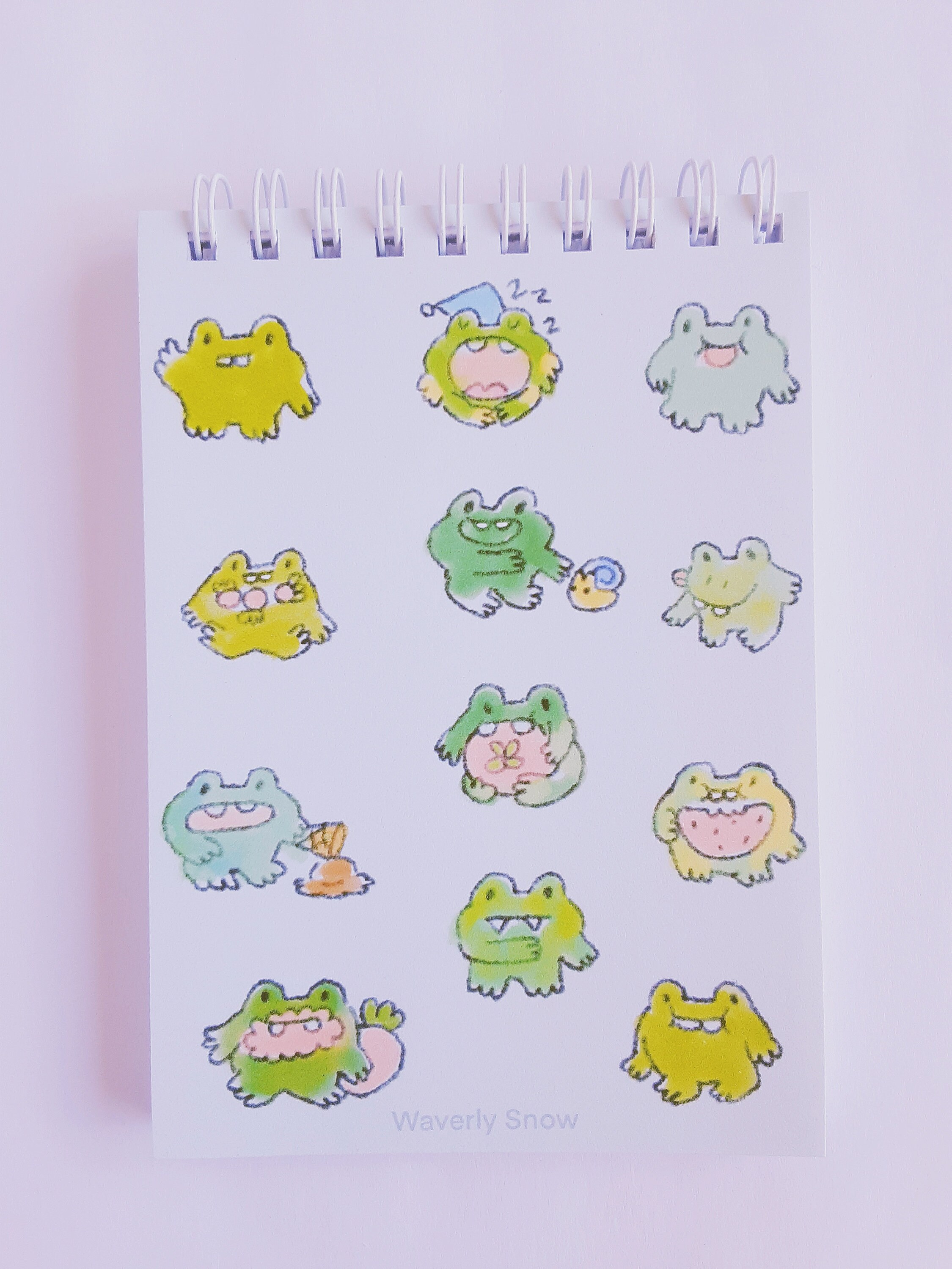 Cute Notebook. Chubby Little Frog Handmade Notebook. Cute - Etsy